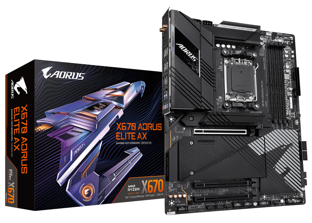 Mother Gigabyte X670 Aorus Elite Ax Box Atx Am5 | Rocket Hard