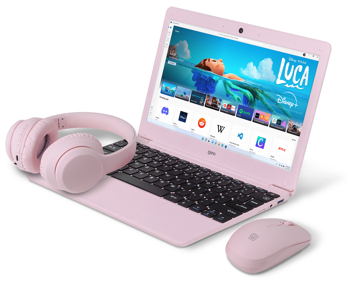 Notebook Geobook 11.6" Hd N4500 4g 128gb W11h C/office 365 Pink ...