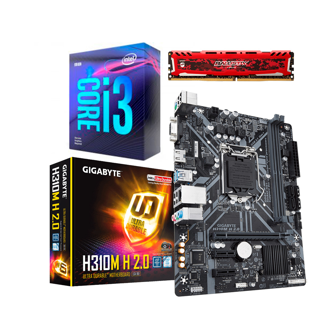 Combo Act I3 9100f + 8gb Ddr4 + H310m | HyperGAMING