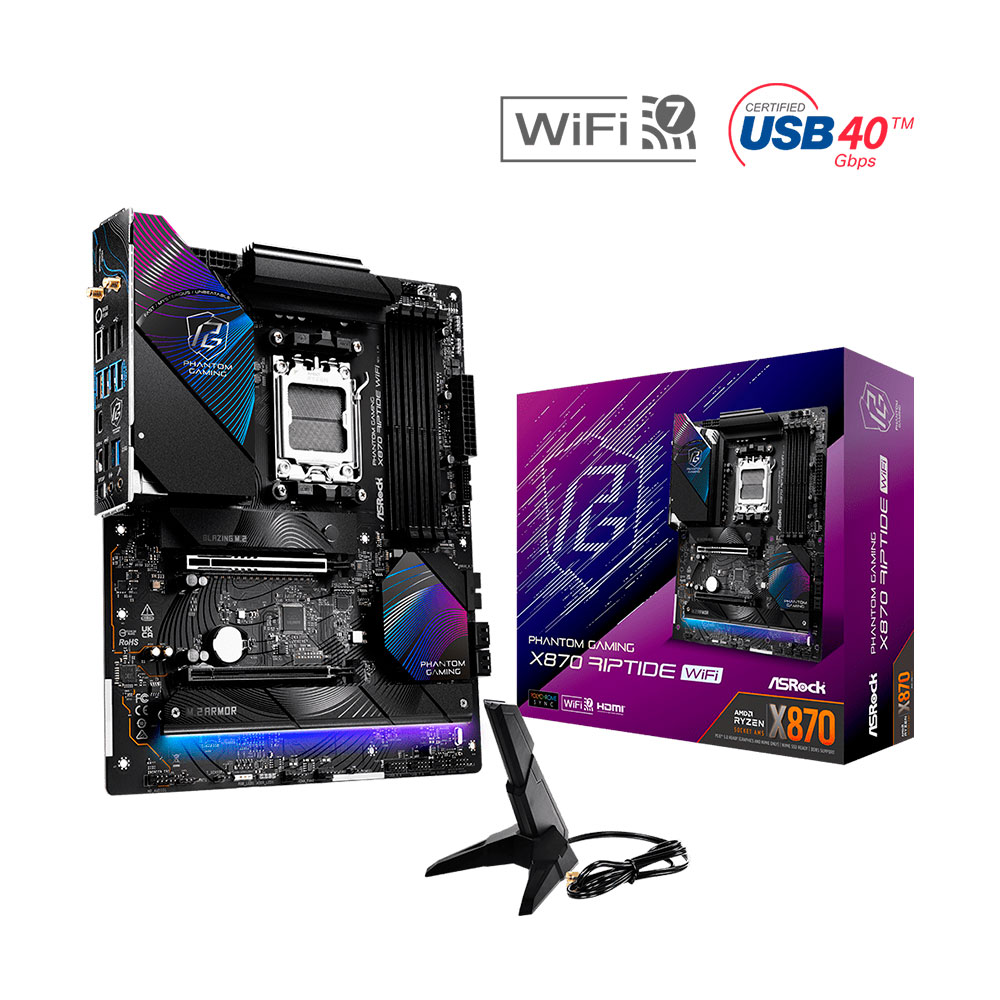 Mother X870 Riptide Wifi Am5 Asrock | HYPERGAMING
