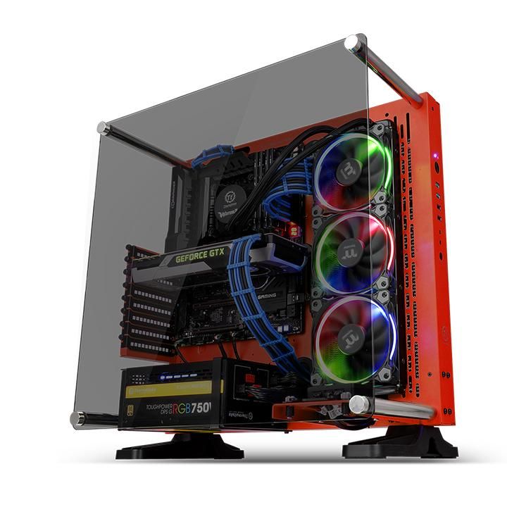 Gabinete Core P3 Tg Red Thermaltake | HyperGAMING