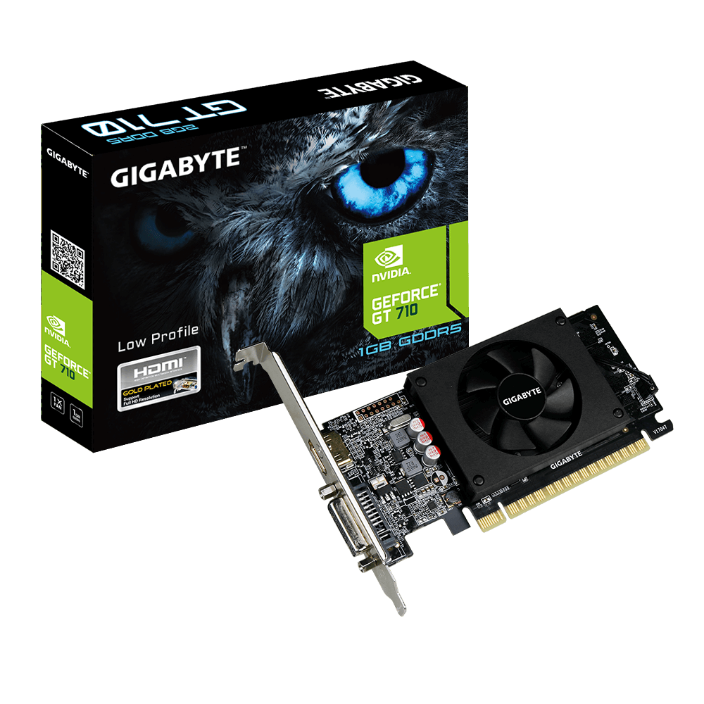 Placa De Video Gigabyte Nvidia Geforce Gt 710 1gb Gddr5 | HYPERGAMING