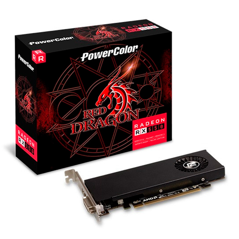PLACA DE VIDEO POWERCOLOR RADEON RX 550 RED DRAGON 4GB GDDR5